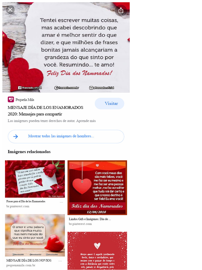 Mensaje Día de Los Enamorados - Búsqueda Google | PDF