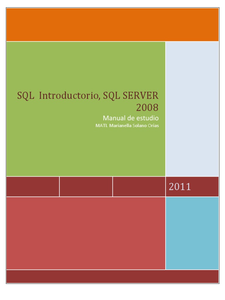 Manual SQL Server 2008 Intro Duc To Rio | PDF | SQL | Servidor SQL de ...