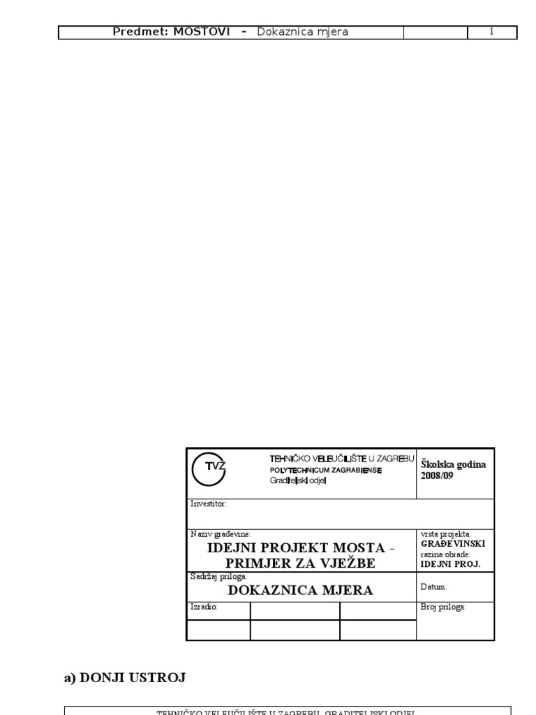 Mostovi Dokaznica | PDF