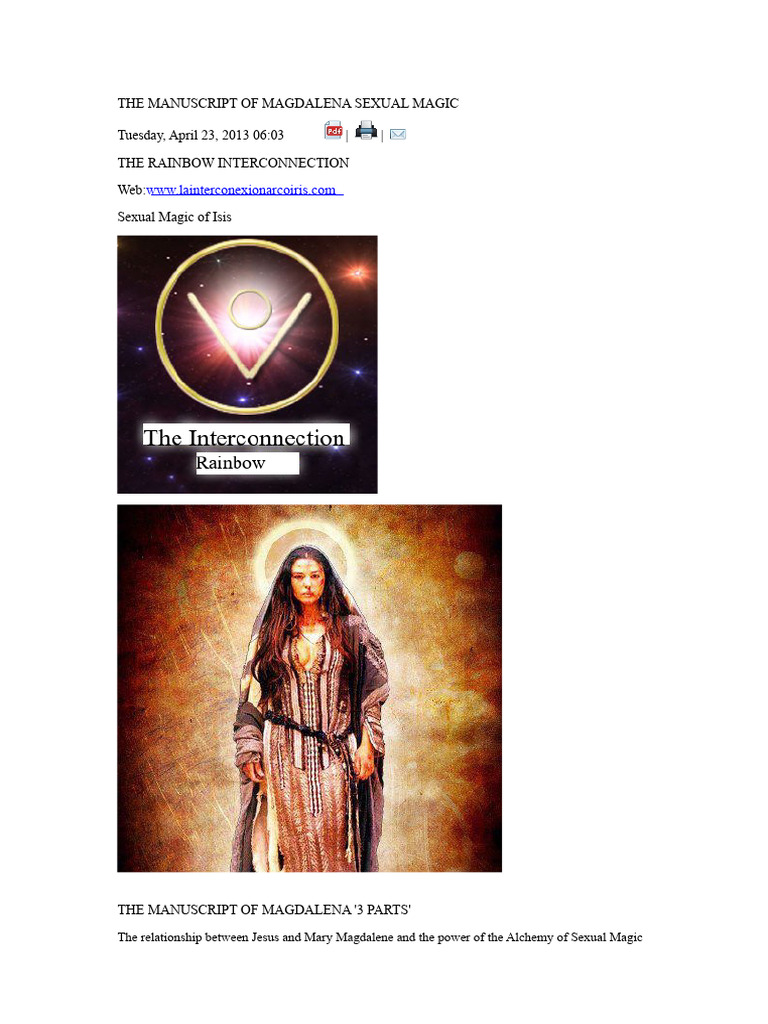 Magdalene's Sexual Magic Manuscript | PDF | Jesus | Mary Magdalene