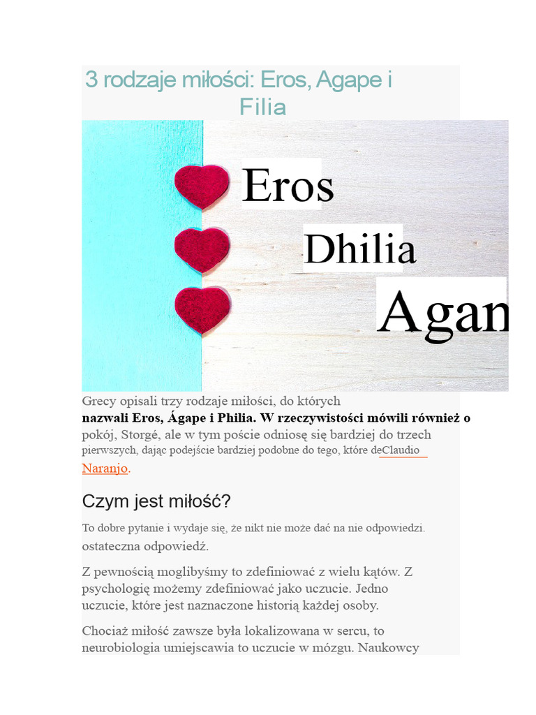3 Rodzaje Miłości | PDF