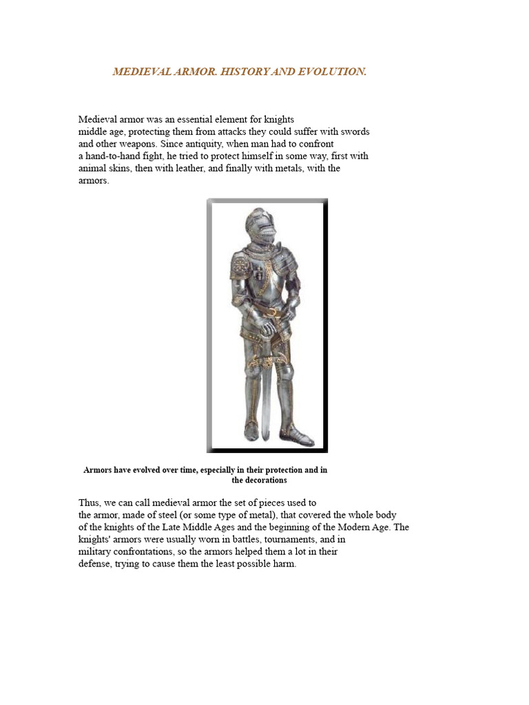 Medieval Armor. History and Evolution. | PDF | Armour | Knight
