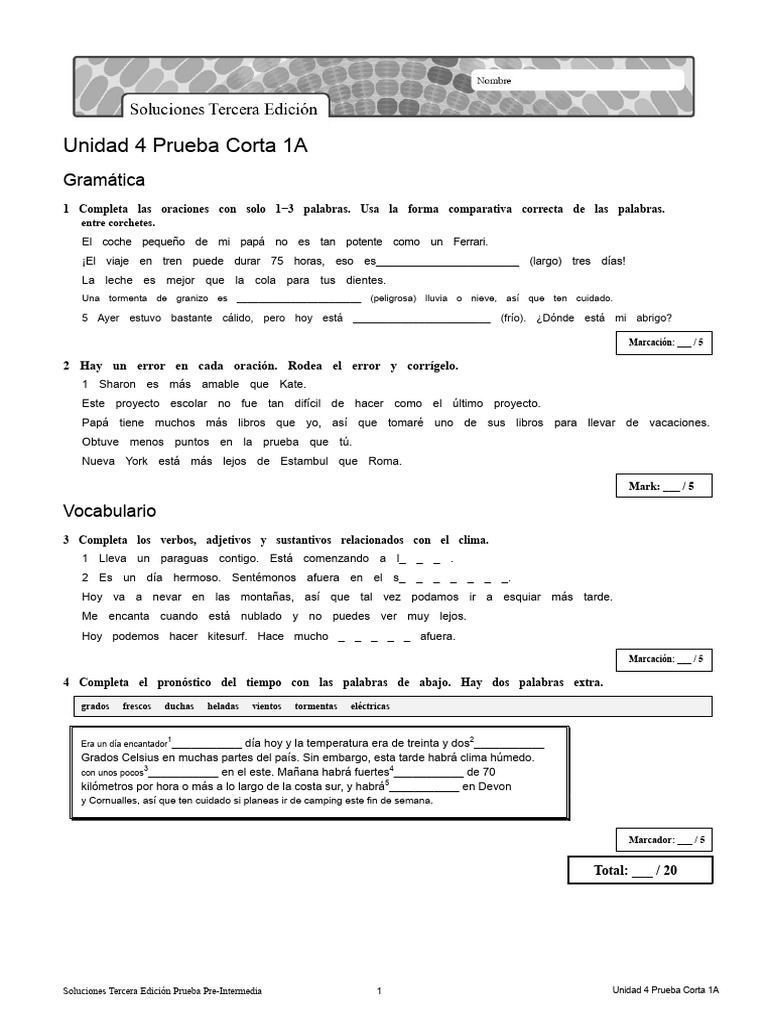 U4 Prueba Corta 1A | PDF | Tormentas | Geografía Física