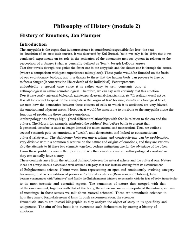 History of Emotions | PDF | Emotions | Feeling