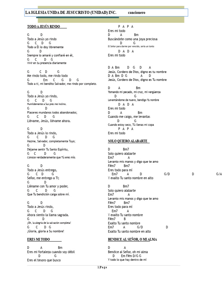 Canciones Solemnes y Alegres Revisadas 2019 | PDF | Amor | Cristo (título)