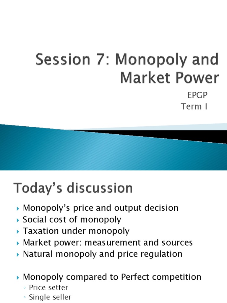 Monopoly and Market Power | PDF | Price Discrimination | Monopoly