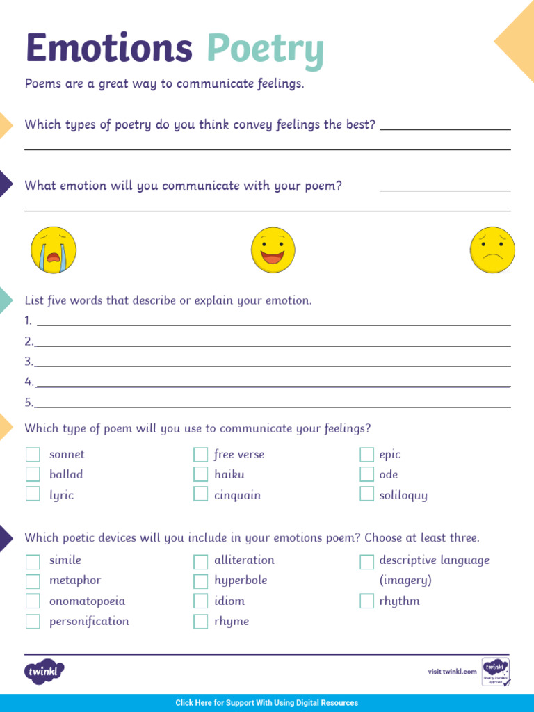 Expressing Emotions Through Poetry | PDF