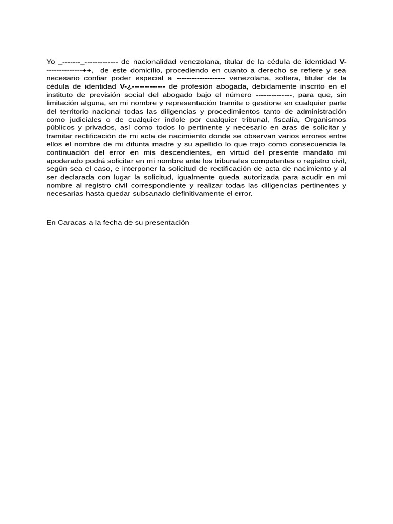 Poder Especial MODELO | PDF