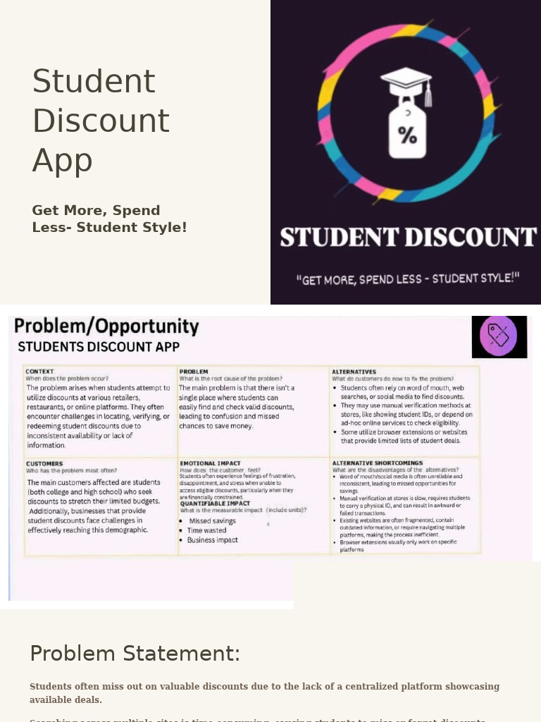 Student Discount App Overview | PDF | Brand | Mass Media