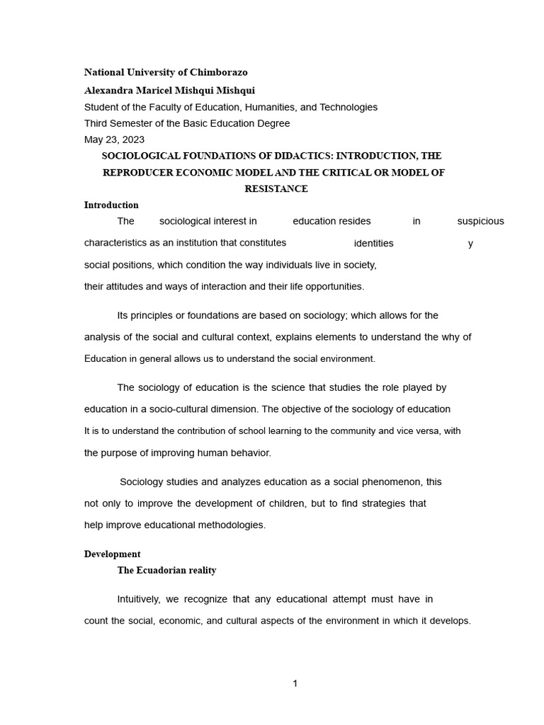 Sociological Foundations | PDF | Sociology | Ideologies