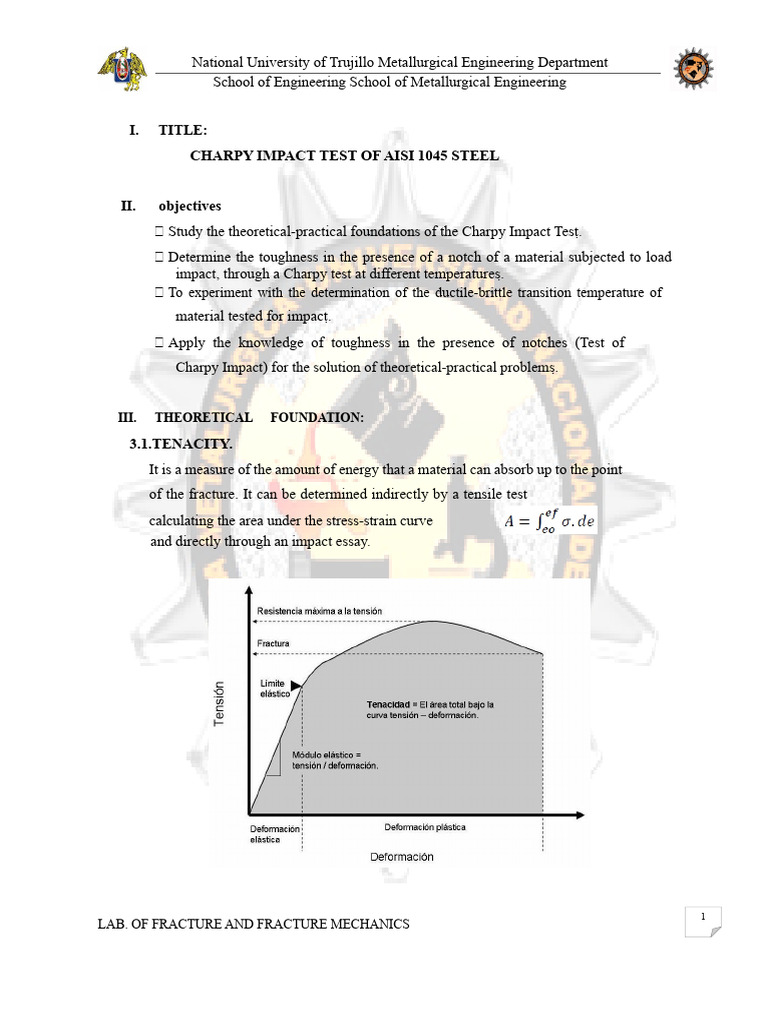 Charpy Impact Test on AISI 1045 Steel | PDF | Ductility | Fracture