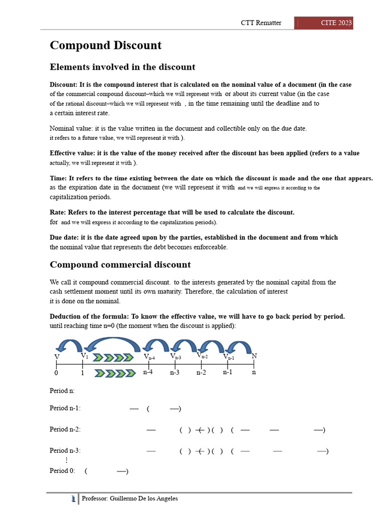 Commercial Discount and Compound Interest | PDF | Discounting | Interest