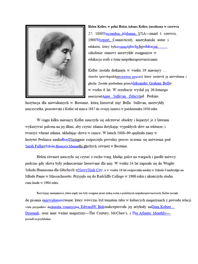 Helen Keller (Biografia) | PDF