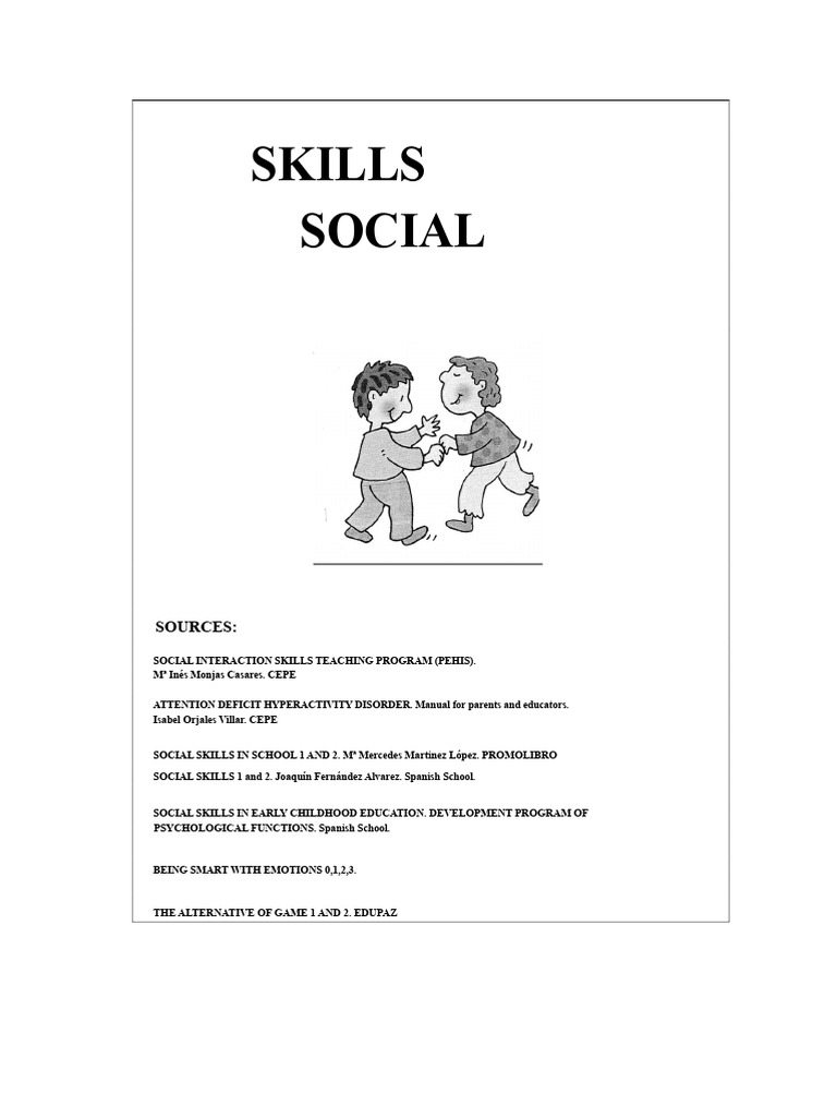 Social Skills Program Based On The PEHIS PDF | PDF | Social Skills ...