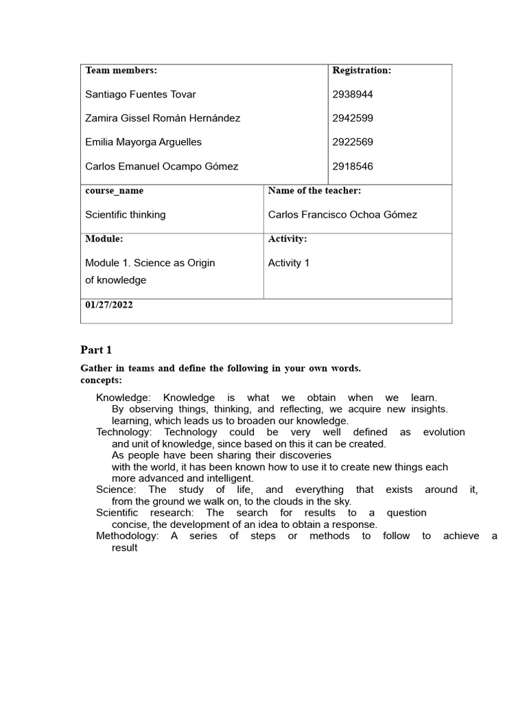 Understanding Scientific Research Concepts | PDF | Science | Knowledge