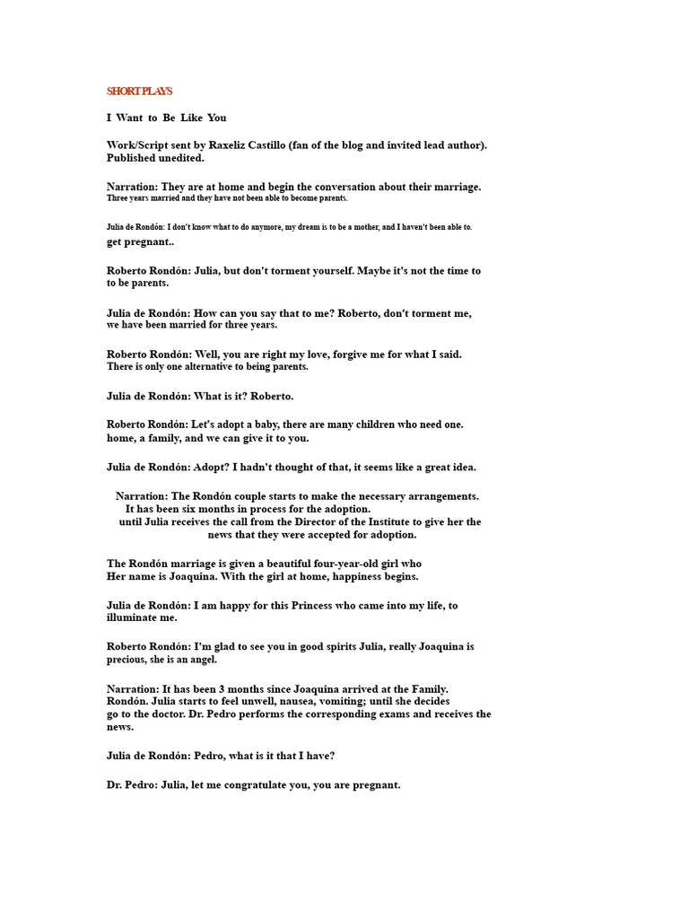Short Plays | PDF