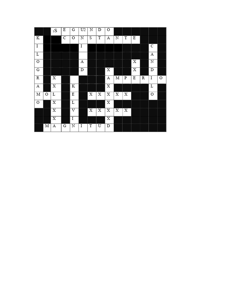 Crossword International System of Units | PDF | International System Of ...