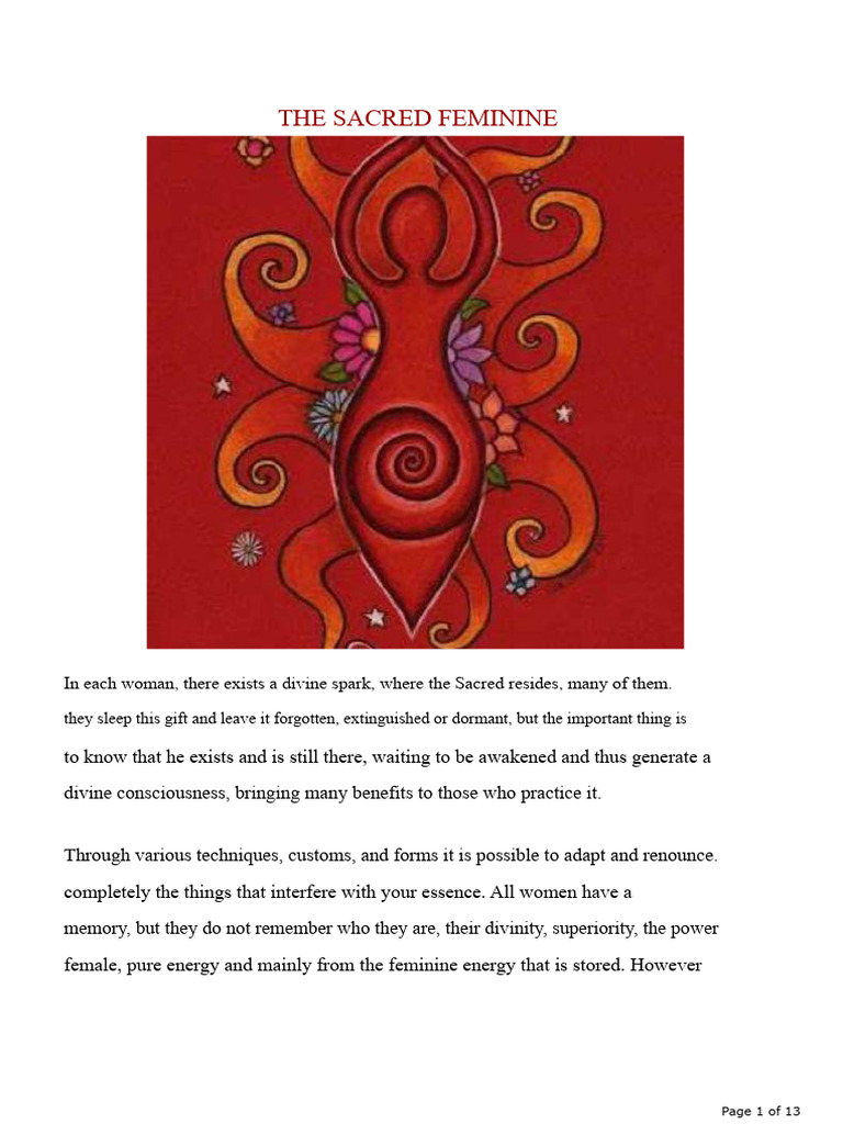 Awakening the Sacred Feminine Energy | PDF | Menstruation | Goddess