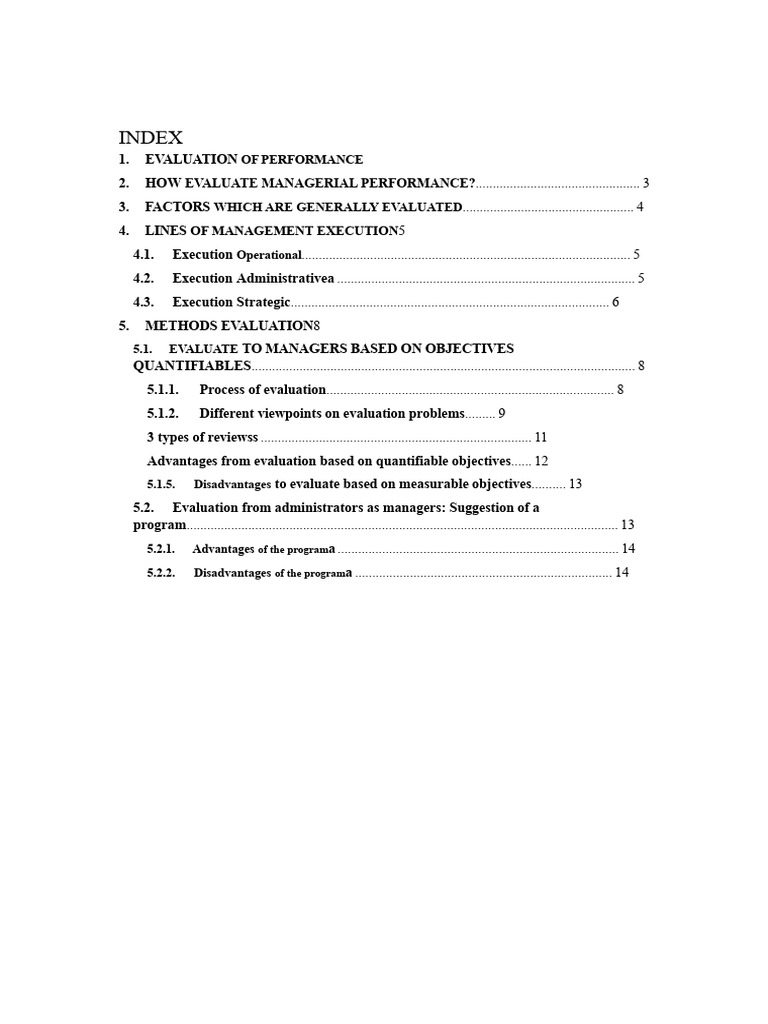 Managerial Performance Evaluation Guide | PDF | Evaluation ...