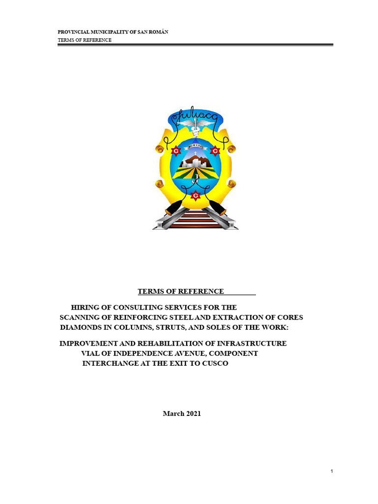 TDR SCANNING AND DIAMOND - Bypass Exit To Cusco | PDF | Foundation (Engineering) | Concrete
