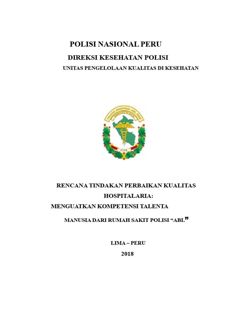 Model Rencana Perbaikan Rumah Sakit | PDF