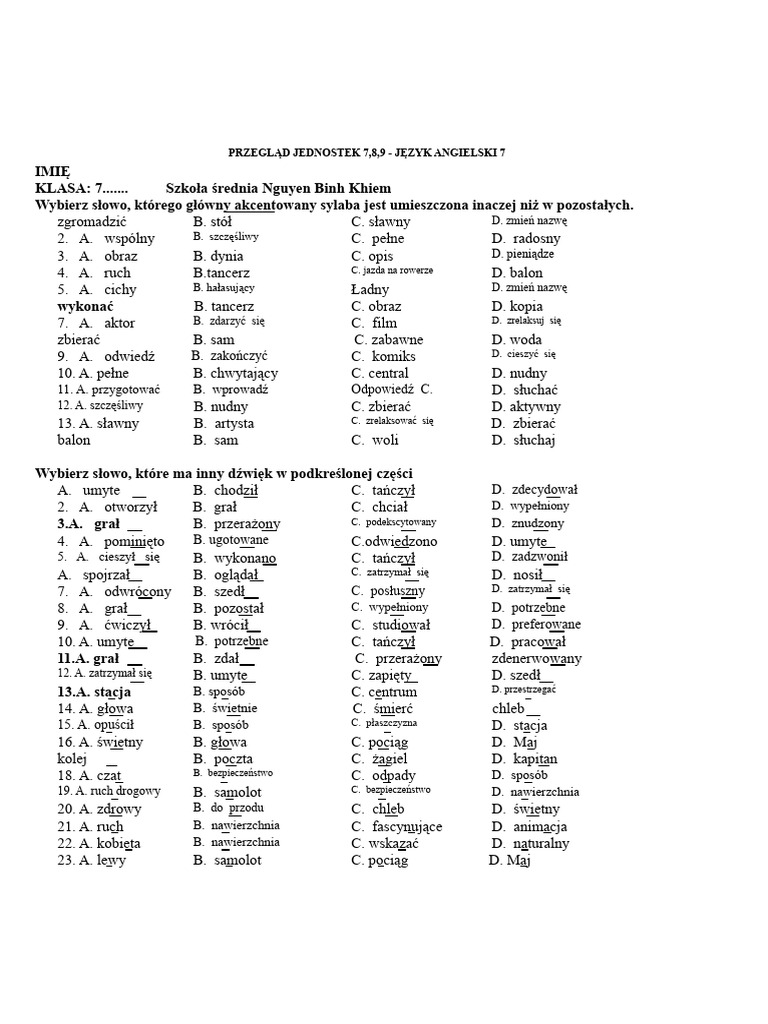 Recenzja U7,8,9. E7 | PDF