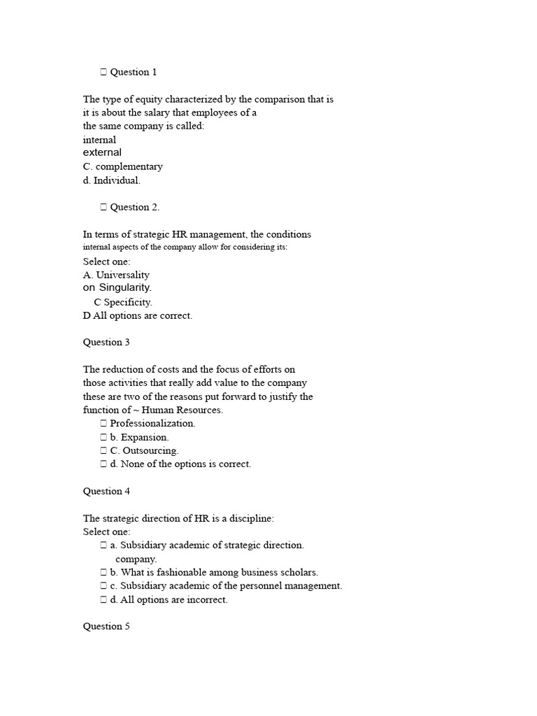 HR Questionnaire | PDF | Human Resource Management | Human Resources