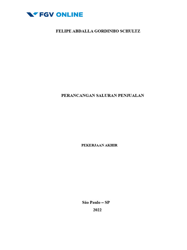 Gambar Saluran Penjualan - Felipe Schultz | PDF