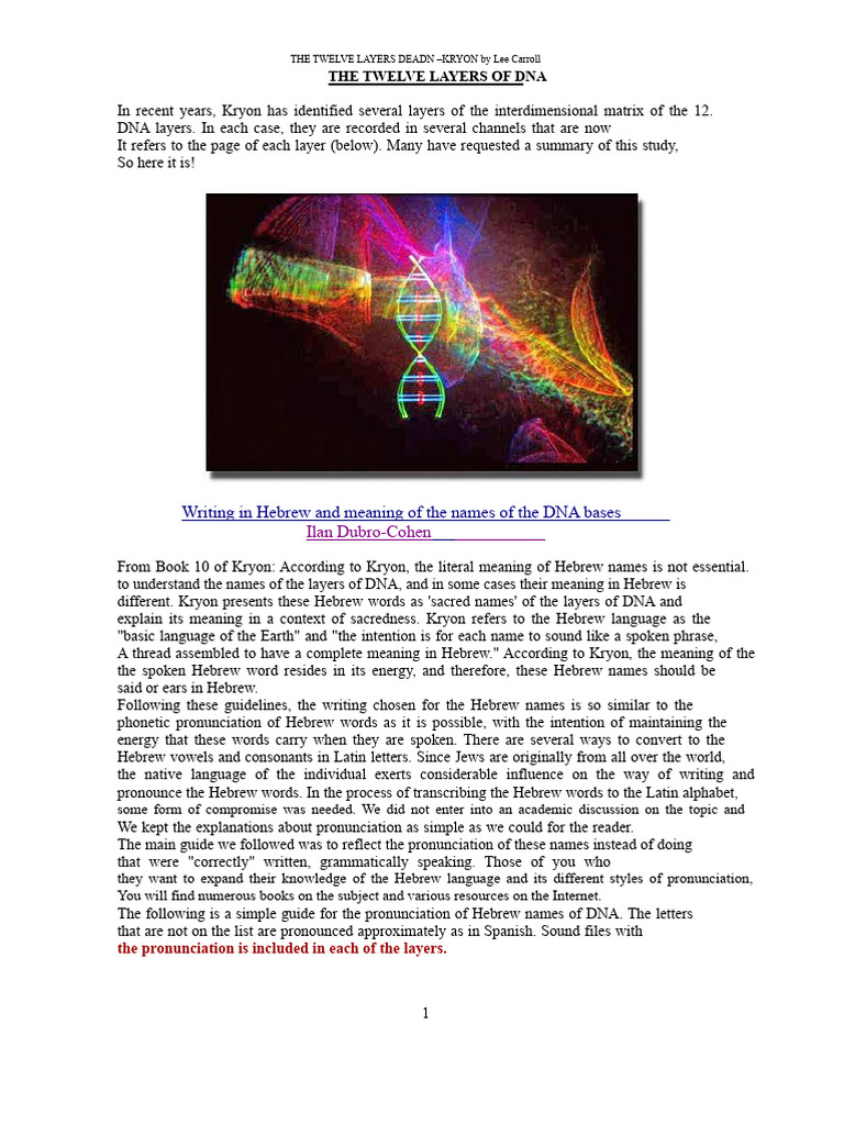 12 Layers of Dna PDF | PDF | Linguistics