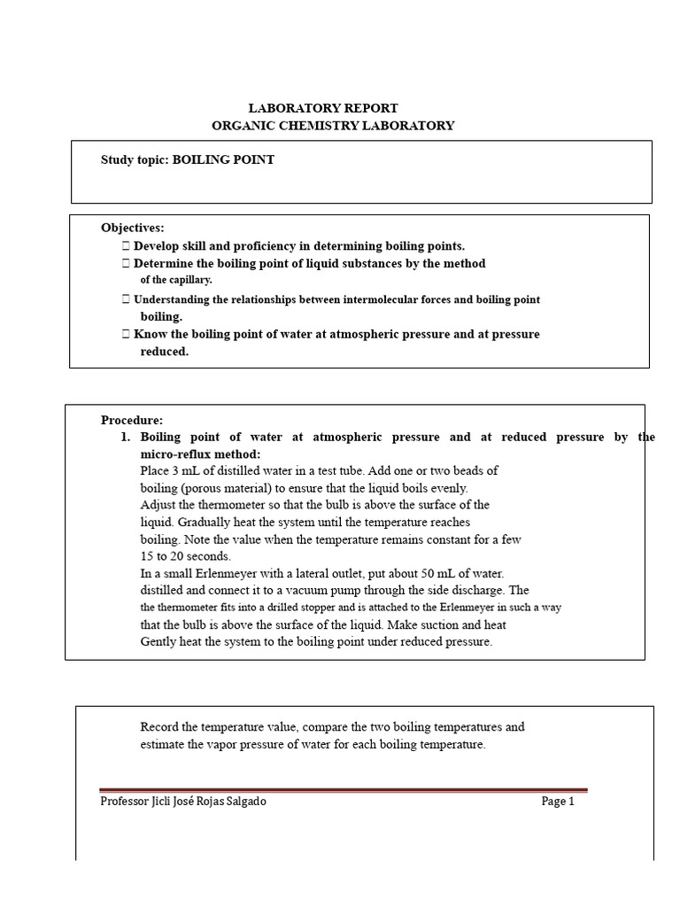 Boiling Point - Report | PDF | Boiling | Liquids