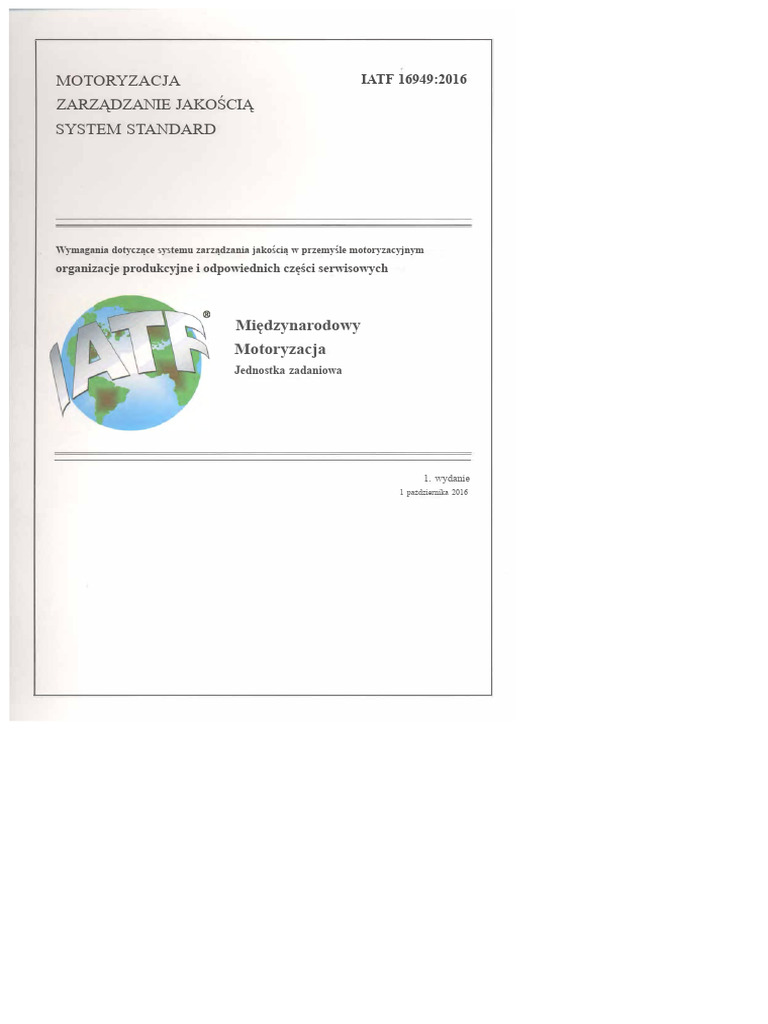 Iatf 16949-2016 PDF | PDF