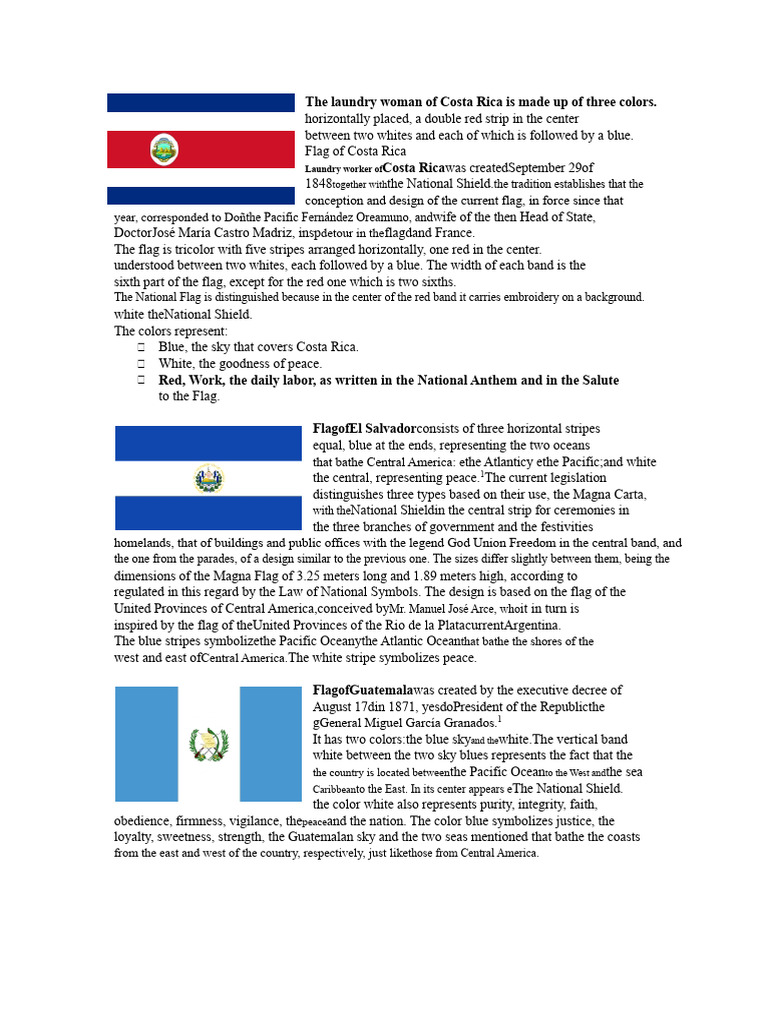 Flags of Central America | PDF | Central America | Flag