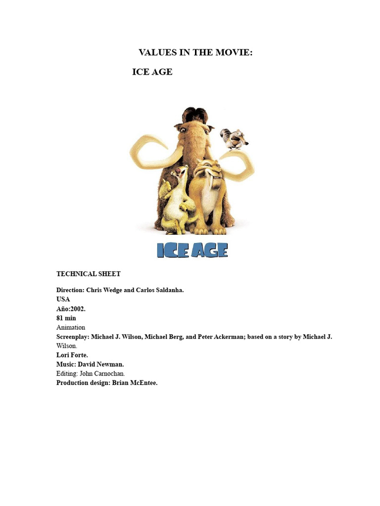 Values in Ice Age Movie Analysis | PDF