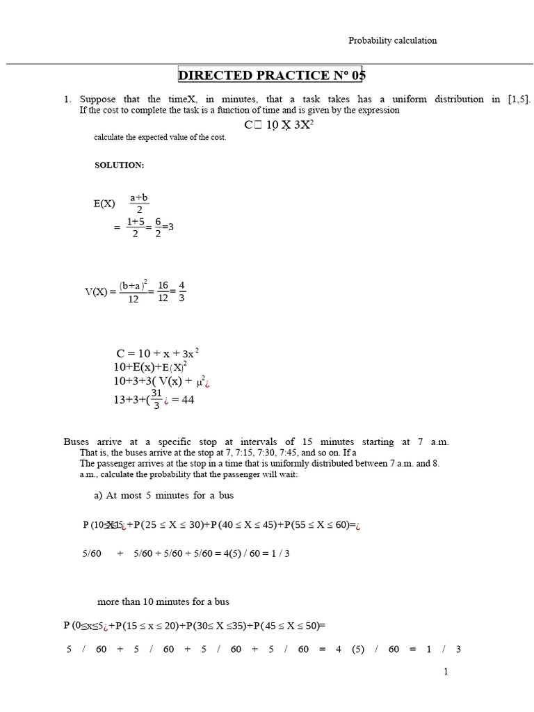 Directed Practice n05 | PDF | Probability Distribution | Normal ...
