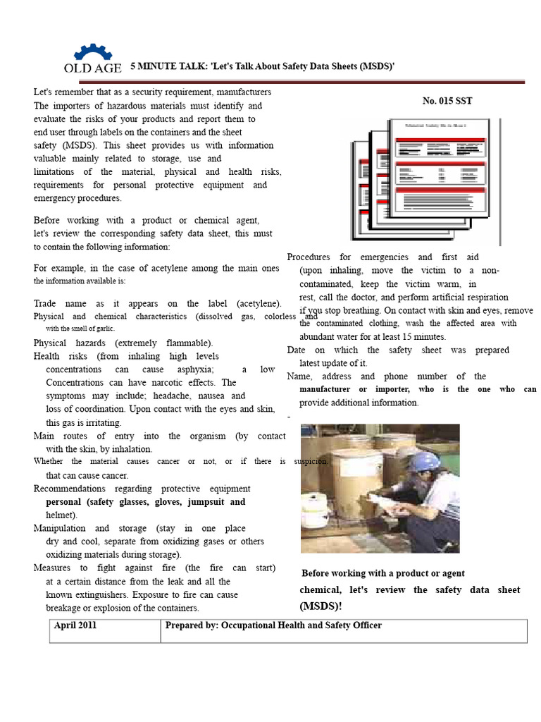Info 015 SSO Safety Data Sheets | PDF | Personal Protective Equipment ...