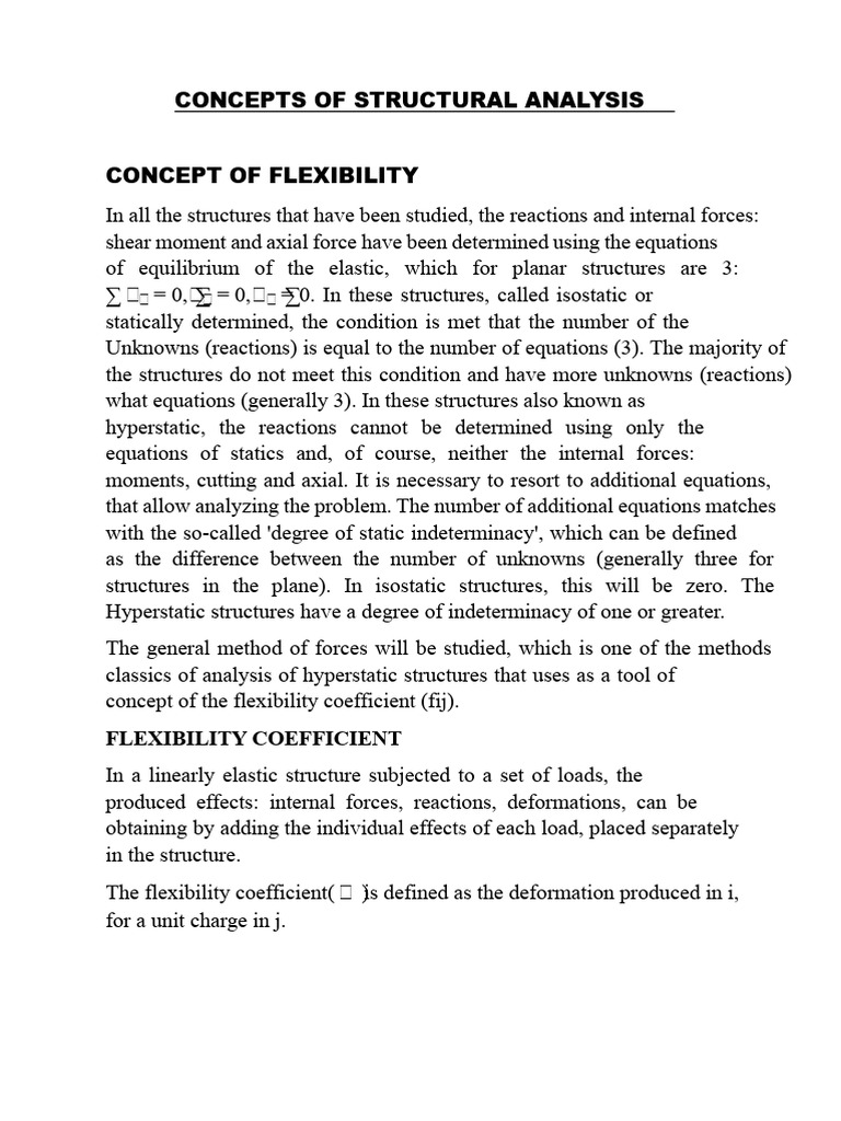 Concepts of Structural Analysis | PDF | Structural Analysis | Deformation (Engineering)
