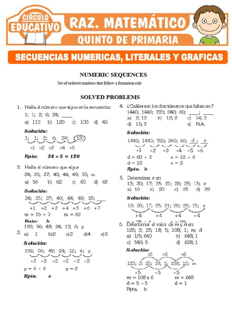 Numerical-Literal-and-Graphical-Sequences For Fifth Grade | PDF | Mathematics | Mathematical ...