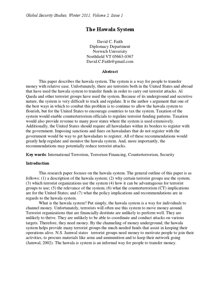 The Hawala System | PDF | Financial Action Task Force On Money ...