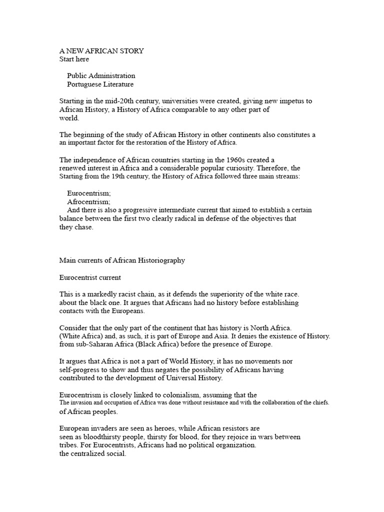 The New African History | PDF | Afrocentrism | Africa