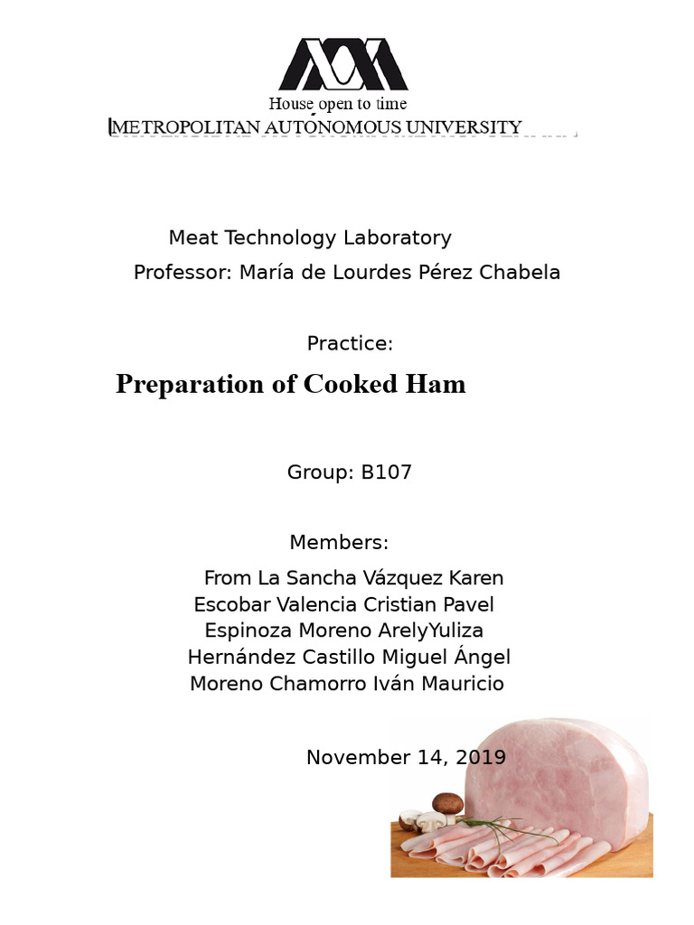 Ham Practice | PDF | Ham | Meat