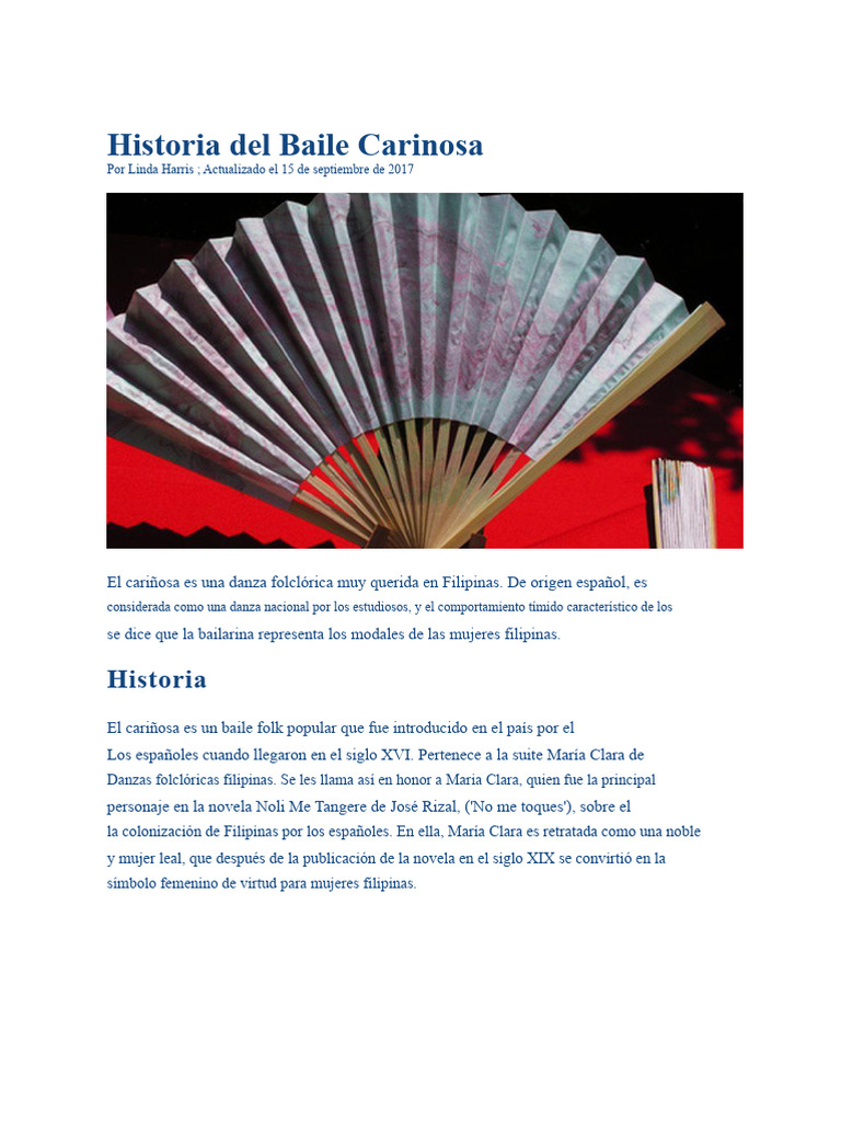 Historia de Carinosa | PDF | Bailes | Filipinas