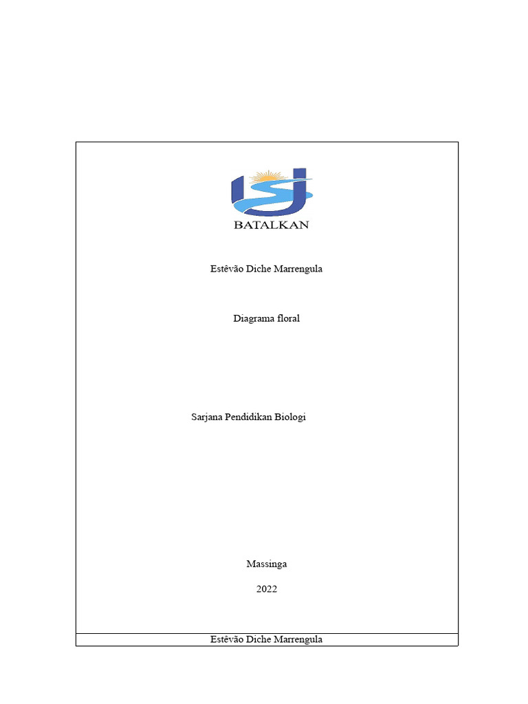 Diagram Floral: Struktur dan Simbol Bunga | PDF