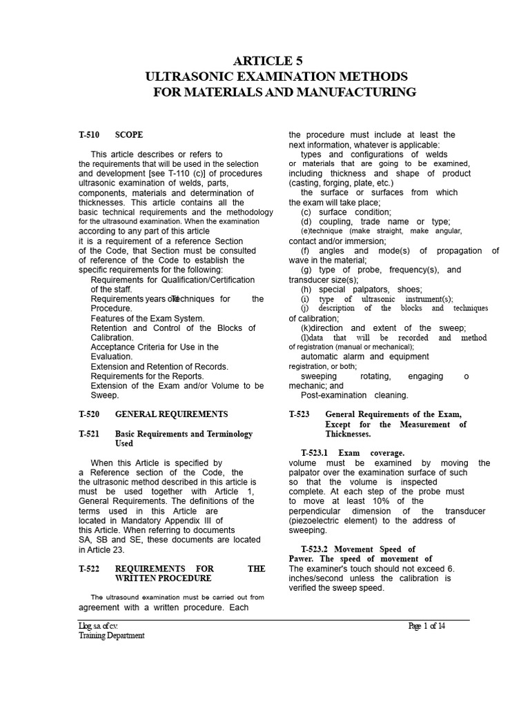 Ultrasonic Examination Methods Guide | PDF | Ultrasound | Welding