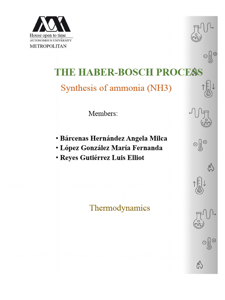 Haber-Bosch Process | PDF | Chemical Reactions | Ammonia