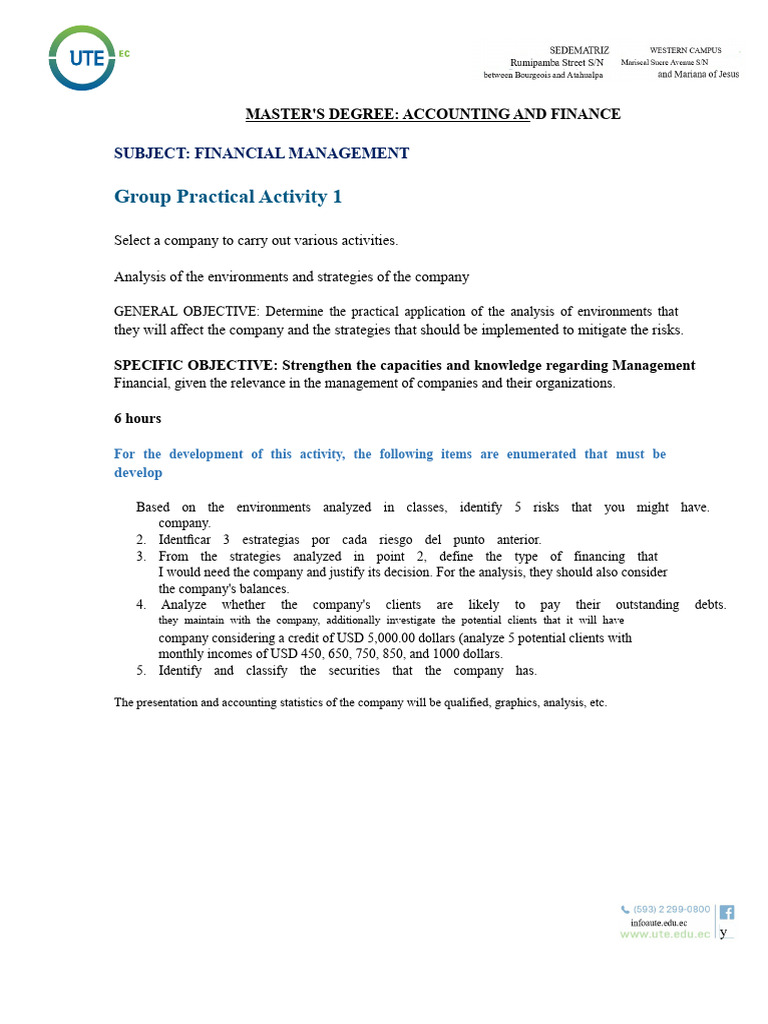 Practical Activity 1 | PDF