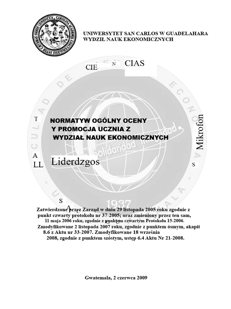 Ogólna Norma Oceny I Awansu Ucznia CCEE USAC | PDF