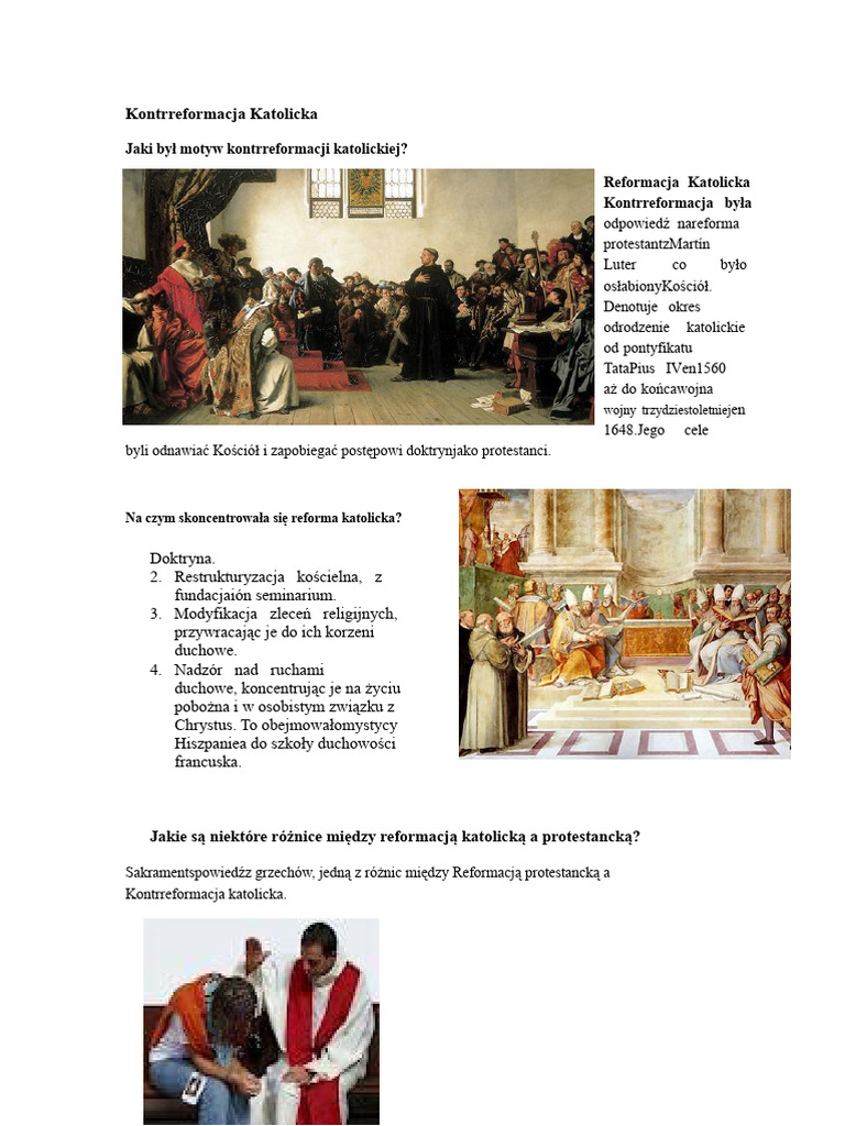 Kontrreformacja Katolicka | PDF