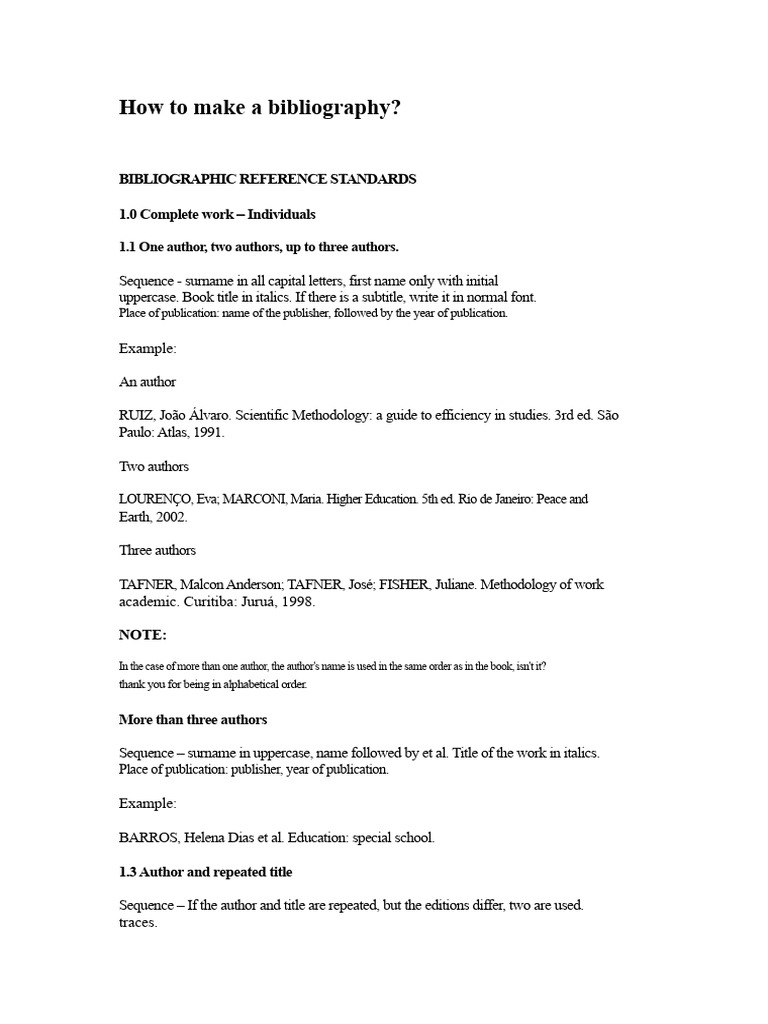 How To Create A Bibliography | PDF | Brazil