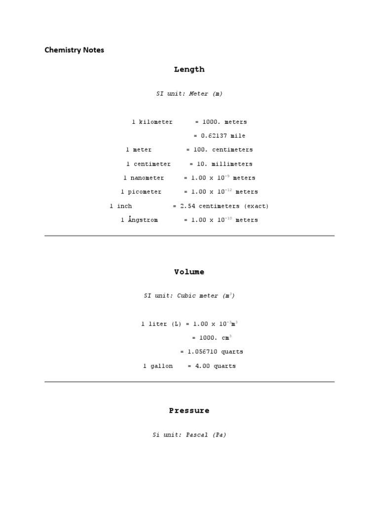 Chemistry Notes | PDF