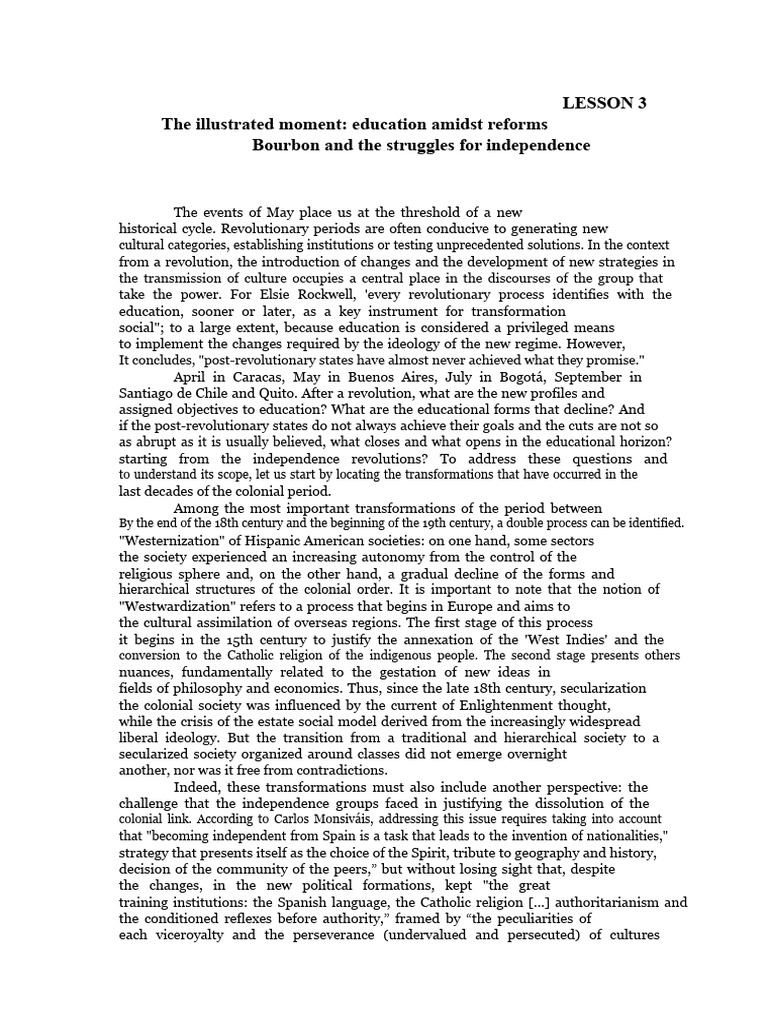 Education in Argentina - CH-03 | PDF | Age Of Enlightenment | Knowledge